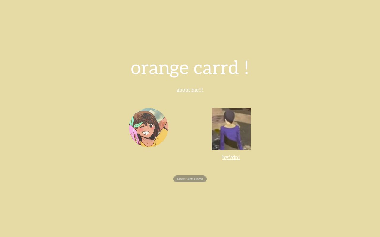 Orange carrd